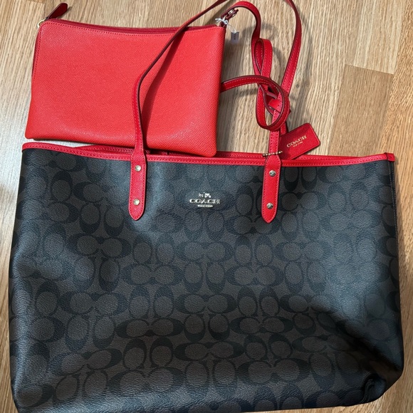 Coach | Bags | Nwt Coach Reversible City Tote In Signature Canvas With Removable Pouch | Poshmark